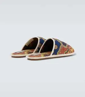 Valentino Garavani Paisley Denim Slides