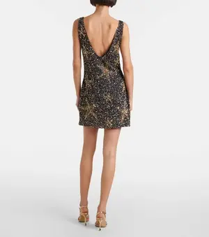 Rixo Star Fish Sequined Mini Dress