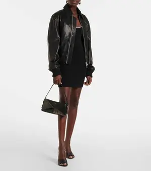 Coperni Snake-effect Leather Shoulder Bag - Black