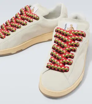 LANVIN Curb Lite Suede Sneakers - White