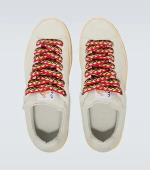 LANVIN Curb Lite Suede Sneakers - White