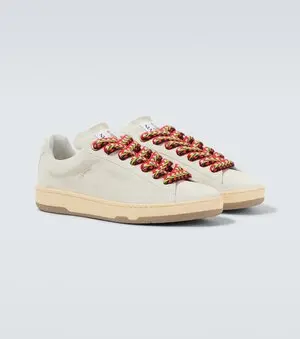 LANVIN Curb Lite Suede Sneakers - White