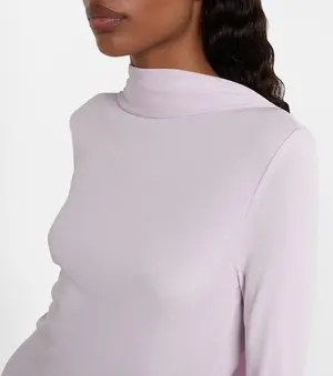 TOTEME Draped Jersey Midi Dress - Purple