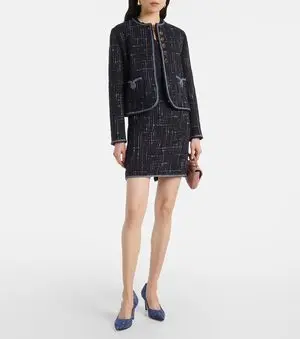 GIANVITO ROSSI 85 Bouclé Pumps