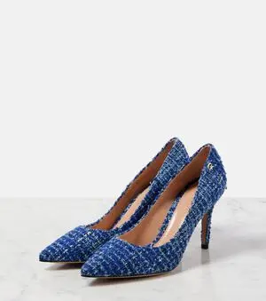 GIANVITO ROSSI 85 Bouclé Pumps