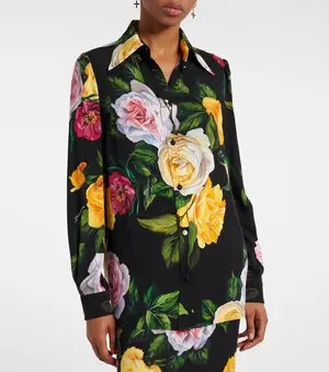 Dolce & Gabbana Floral Silk-blend Shirt