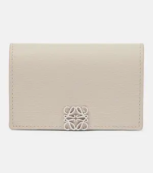 Loewe Anagram Leather Card Holder - Beige