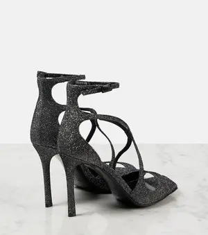 JIMMY CHOO Azia 95 Glitter Sandals - Multicoloured