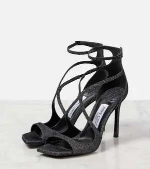JIMMY CHOO Azia 95 Glitter Sandals - Multicoloured