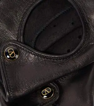 Valentino Garavani Leather Fingerless Gloves