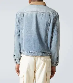 FRAME Distressed Denim Jacket - Blue