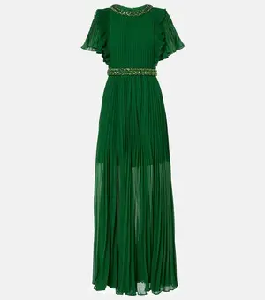 Self-portrait Pleated Evening Dresses