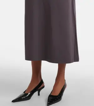 TOTEME Draped Jersey Midi Dress - Grey