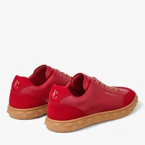 JIMMY CHOO Diamond Light Flex Leather Trainers - Ruby Red