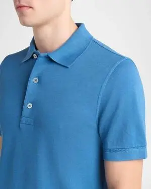 TOM FORD Apos;s Lyocell Pique Polo Shirt - Iris Blue