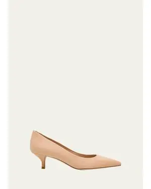 STUART WEITZMAN Suede Kitten Pumps - Adobe