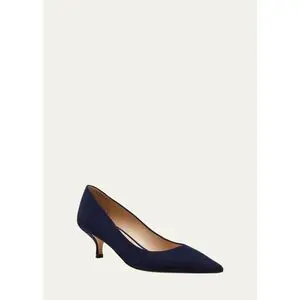 STUART WEITZMAN Suede Kitten Pumps - Adobe