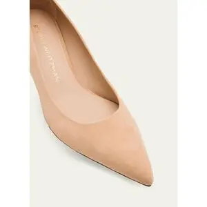 STUART WEITZMAN Suede Kitten Pumps - Adobe