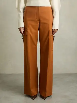REISS Mariane Wide-leg Combat Trousers