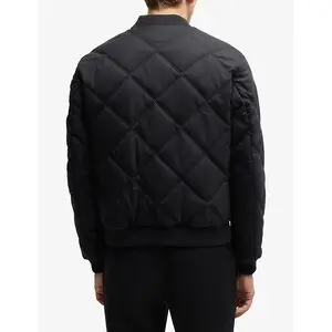 BOSS Quilted Baseball-collar Wool-blend Jacket