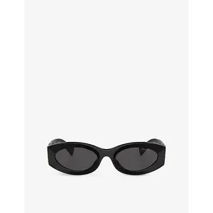 Miu Miu Mu 11ws Oval Sunglasses - Black