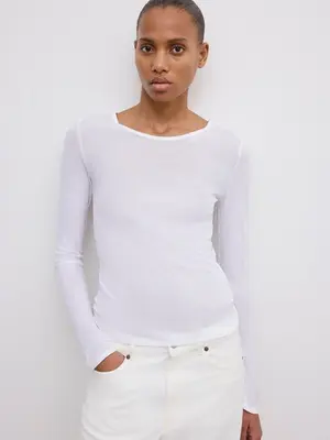 HOUSE OF DAGMAR Lyocell Top - White