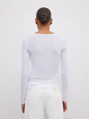 HOUSE OF DAGMAR Lyocell Top - White