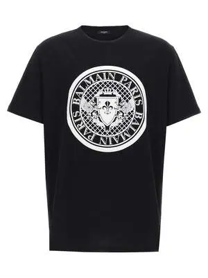 Balmain Velvet Logo T Shirt