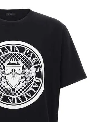 Balmain Velvet Logo T Shirt