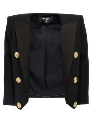 Balmain Grain De Poudre Blazer - Black