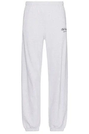 SPORTY & RICH X Hotel Carlyle Script Sweatpant - Heather Gray