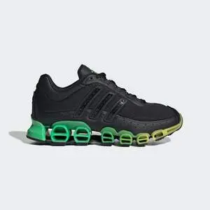 Adidas Megaride Lace Up Sneakers - Core Black / Semi Screaming Green / Yellow