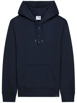 COURREGES Buttoned Hoodie - Blue