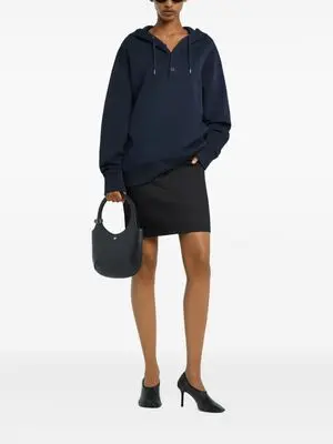 COURREGES Buttoned Hoodie - Blue