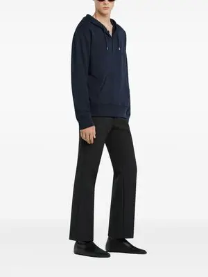 COURREGES Buttoned Hoodie - Blue