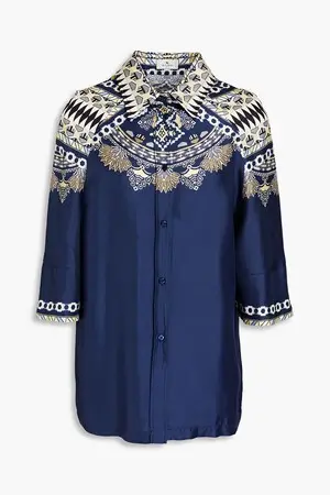 Etro Printed Silk-twill Shirt