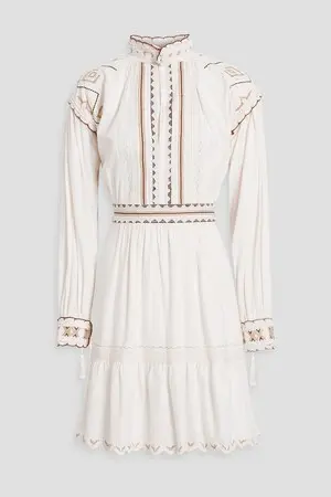 Etro Embroidered Cotton Mini Dress