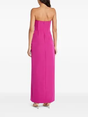 Monique Lhuillier Rose-appliqué Gown