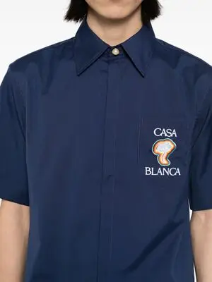 Casablanca Embroidered Logo Shirt
