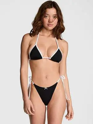 Pink By Frankies Bikinis Rosemary Bikini Bottom - Black