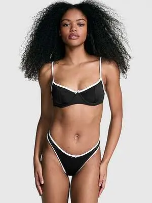 Pink By Frankies Bikinis Golden Hour Bikini Bottom - Black
