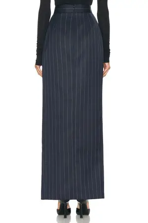 LAQUAN SMITH Long Striped Skirt