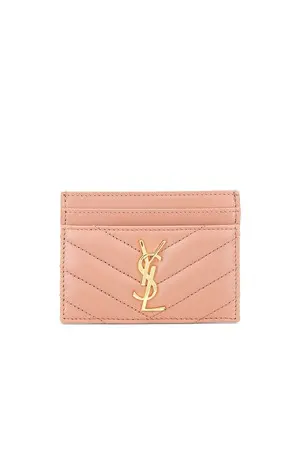 Saint Laurent Saint Laurent Card Case In Coral Coral Paradise