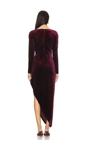 Astr The Label Sirca Off-the-shoulder Velvet Dress