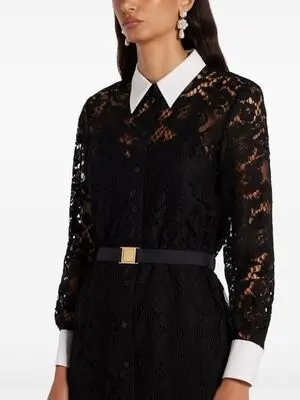 Tory Burch Lace Shirt Dress - Black | Editorialist
