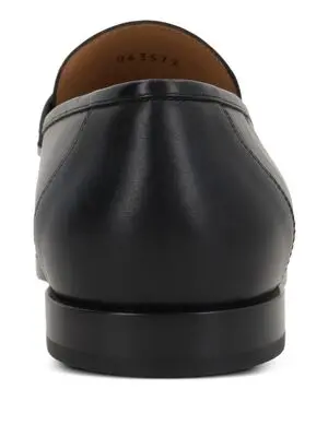 Loro Piana Sergio Leather Loafers - Black