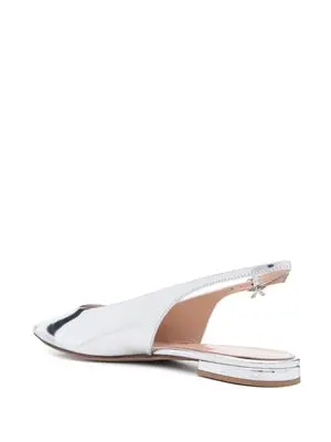 GIANVITO ROSSI Robbie Ballet Flats - Silver
