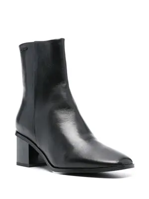 Calvin Klein 50mm Leather Square-toe Ankle Boots