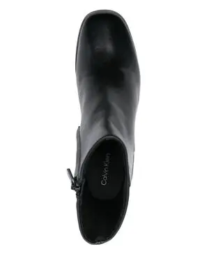 Calvin Klein 50mm Leather Square-toe Ankle Boots