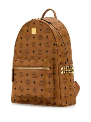 Mcm Stark Medium Backpack - Brown